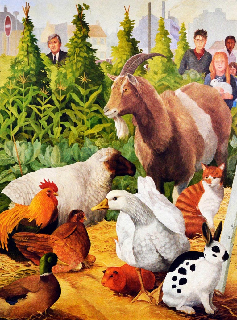 Original Vintage London Underground Poster City Farms By Tube Lizzie ...