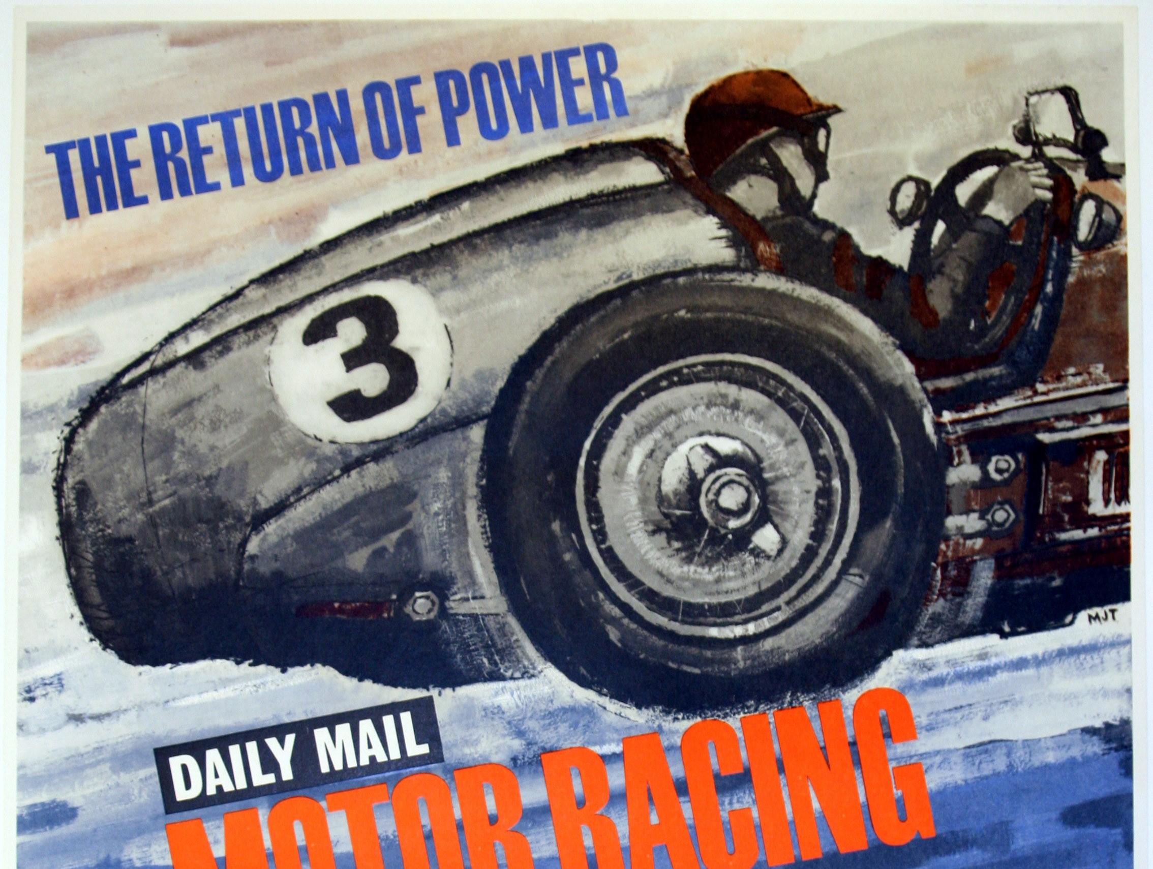 Original Vintage Motor Racing Sport Poster 1966 British Grand Prix ...