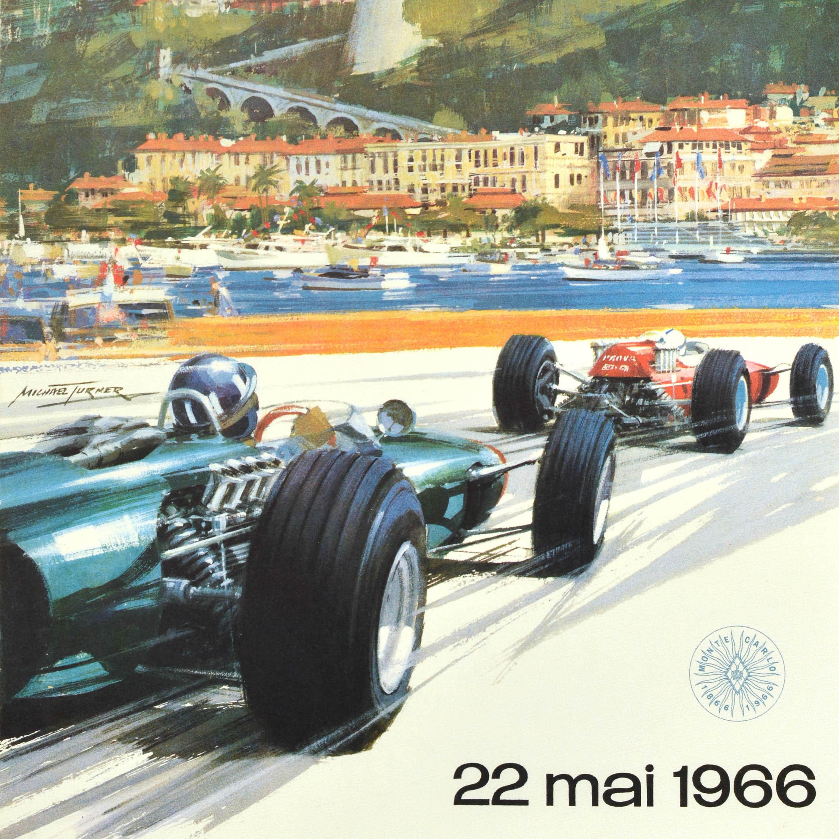 Original Vintage Motorsport Poster Monaco Grand Prix 1966 Formula One ...