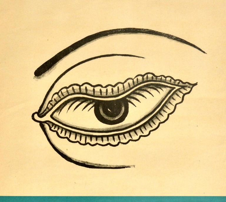 Original Vintage Museum Exhibition Poster Nepal Men and Gods Buddha ...