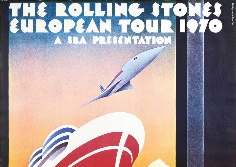 Original Vintage Music Concert Poster Rolling Stones European Tour ...