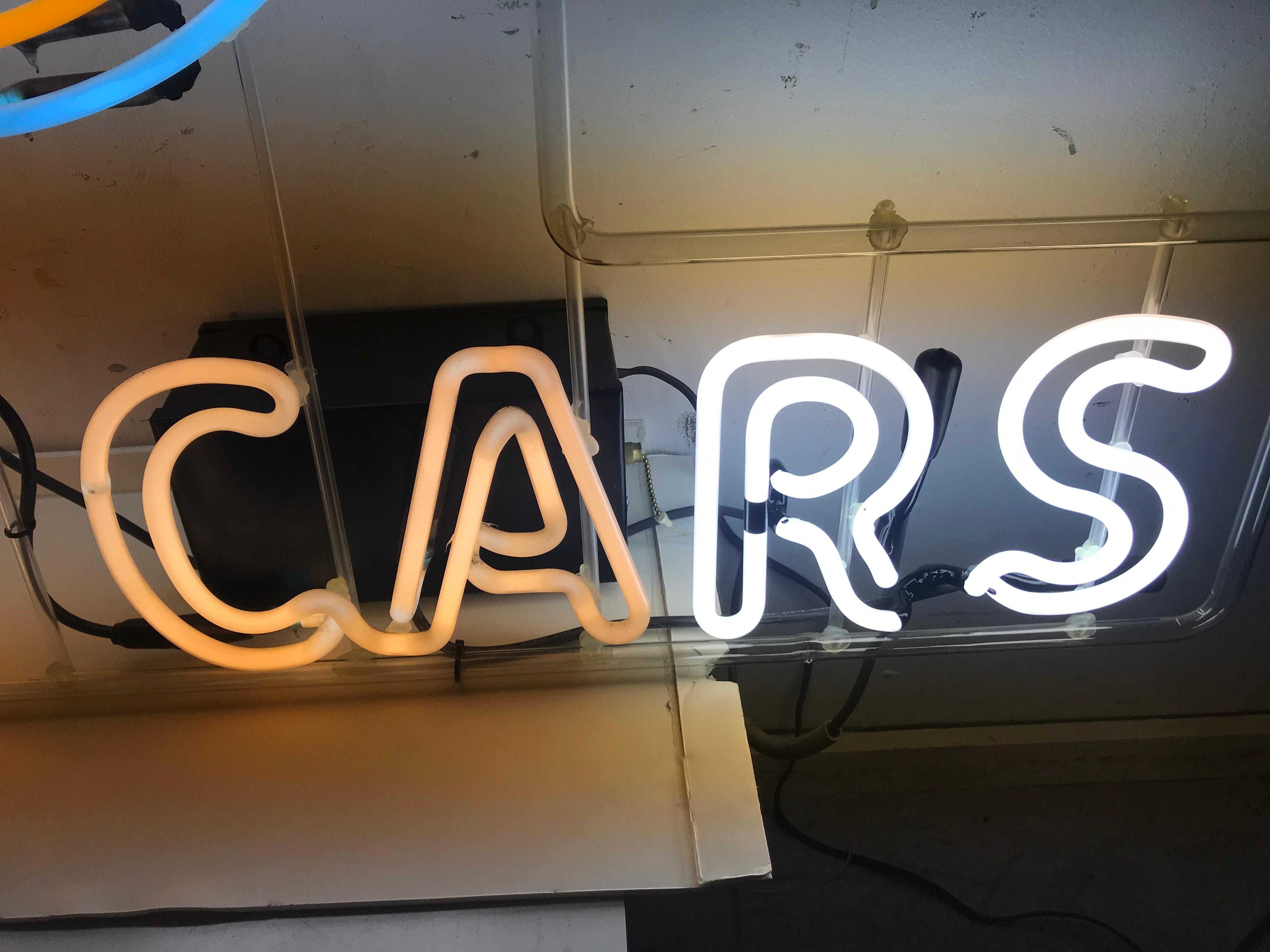 Original Vintage Ok Used Cars Neon Sign, Large Measuring at 1stDibs ...