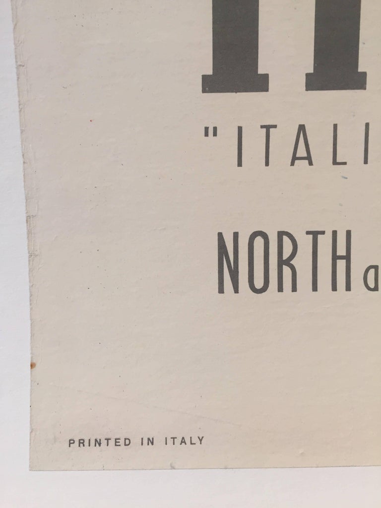 Original Vintage Poster, Travel Italy, Jean Colin Italian Line at 1stDibs
