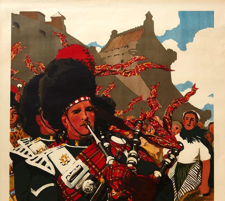 Original Vintage Poster Ecosse Scotland LNER LMS Railway Black Watch ...