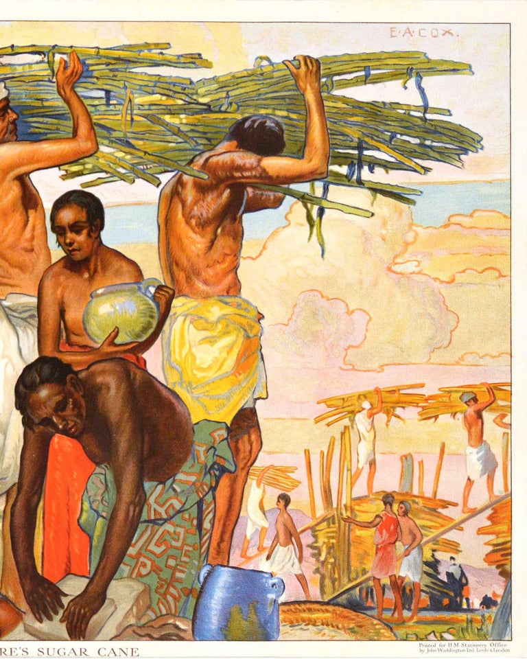 Original Vintage Poster Empire Marketing Board Sugar Cane Elijah Albert ...