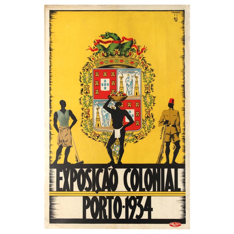 Original Vintage Poster Exposicao Colonial Exhibition Porto World Fair ...
