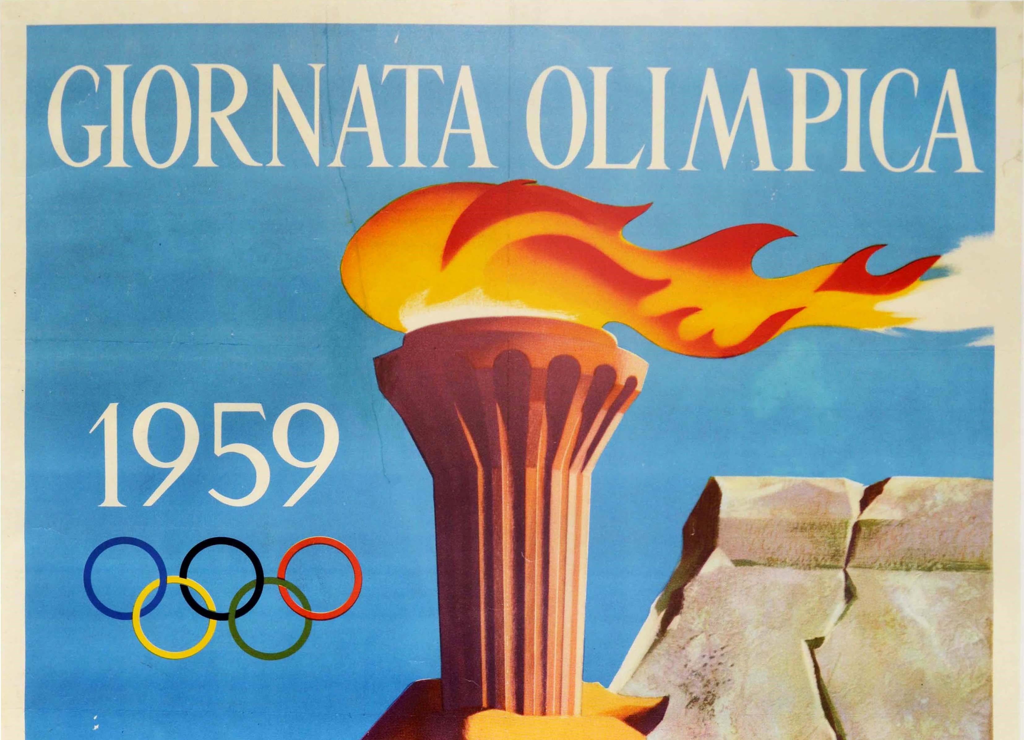 Original Vintage Poster Giornata Olimpica Modern Ancient Rome Olympic ...
