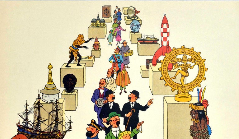 Original Vintage Poster Imaginary Museum Of Tintin Exhibition Fundacio ...