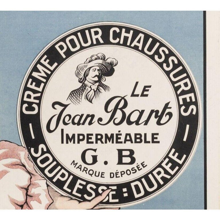 Original Vintage Poster-Jean Bart Shoe Polish-Corsair-Pirate-Boot, c ...
