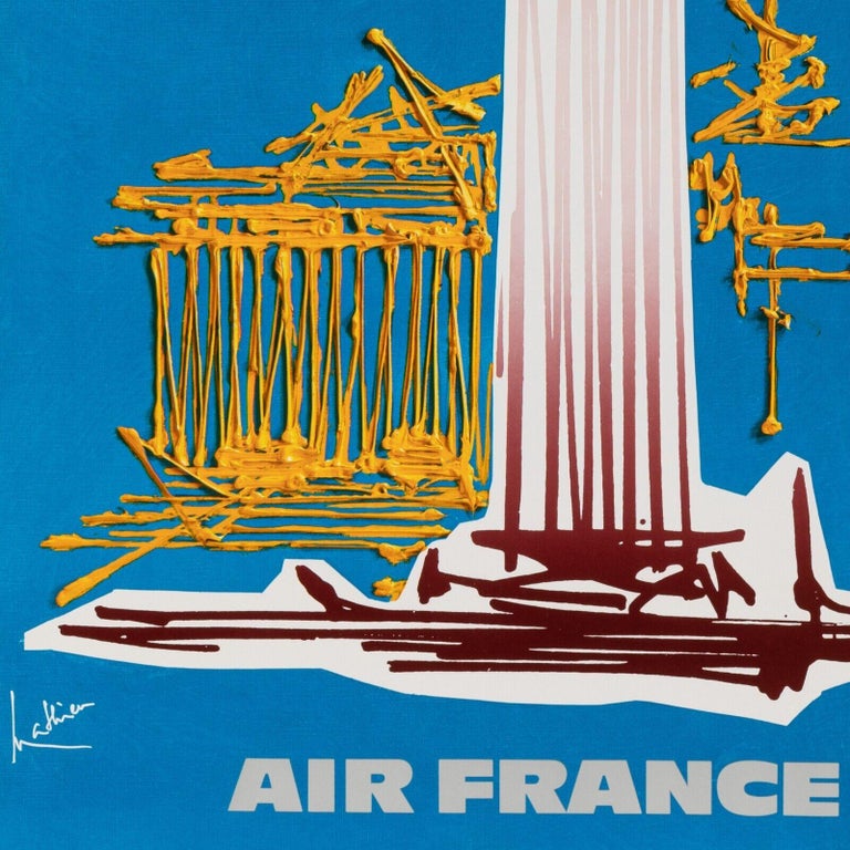 Georges Mathieu, Original Vintage Airline Poster, Air France Greece ...