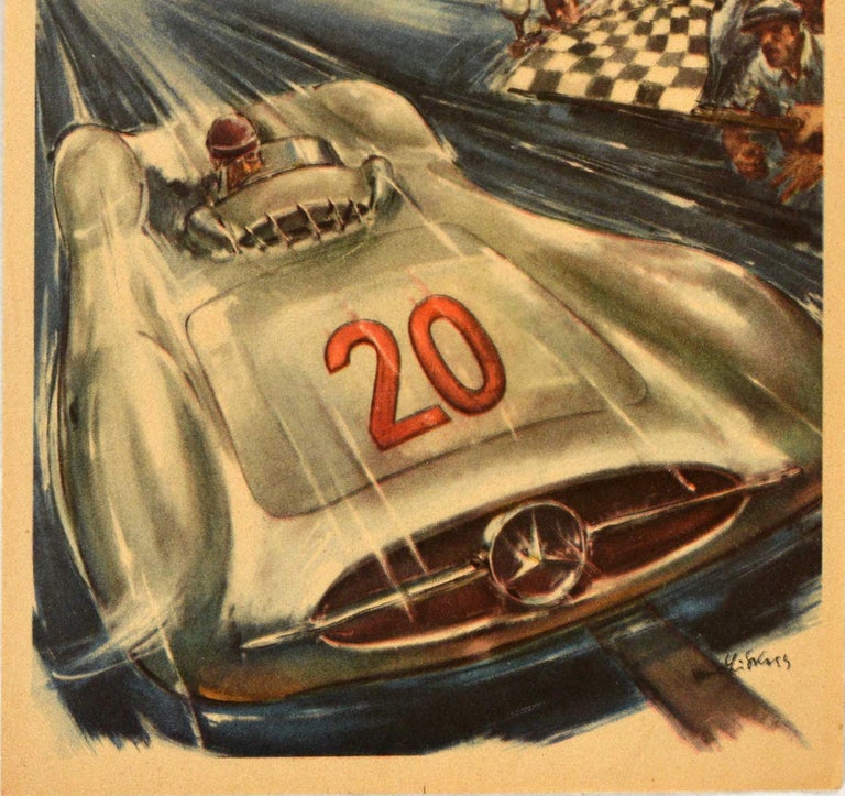 Original Vintage Poster Mercedes Benz Motor Sport French Grand Prix ...