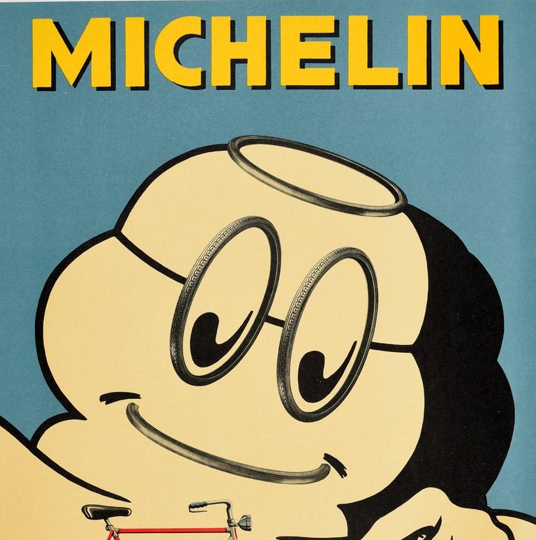 Original Vintage Poster Michelin Pneumatici Velo Bicycle Tyres Bibendum ...