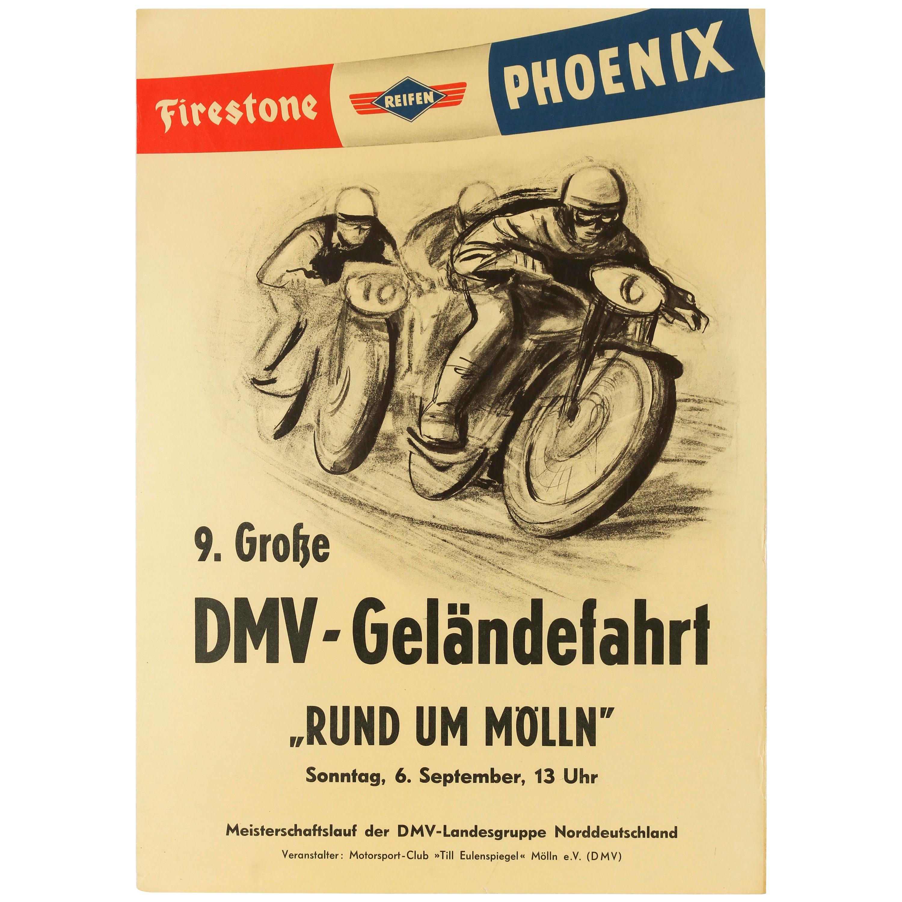 Original Vintage Poster Motocross DMV Gelandefahrt Rund Im Molln ...