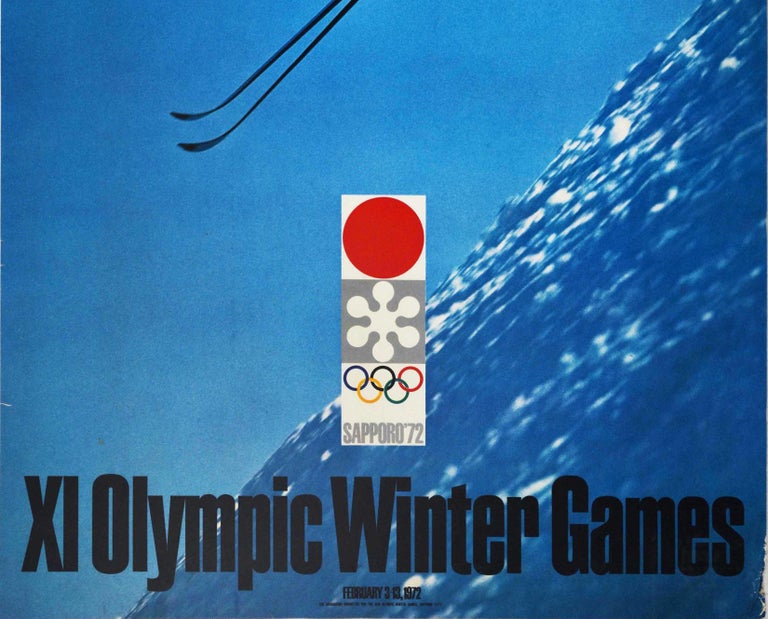 Original Vintage Poster Olympic Winter Games Sapporo Japan Hokkaido ...