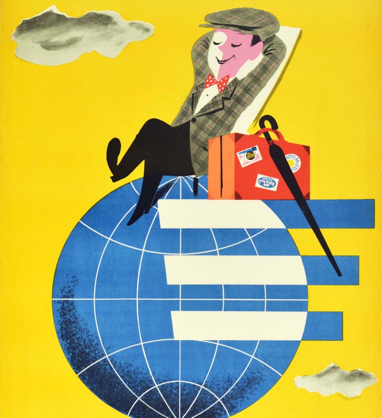 Original Vintage Poster Orbis Travel Agency Poland Tourism World Polish ...