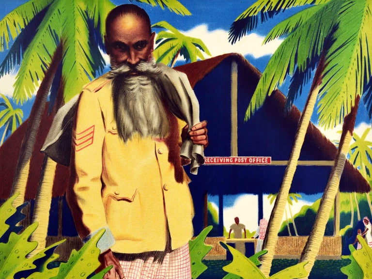 Original Vintage Poster Outposts Of Empire Ceylon General Post Office ...