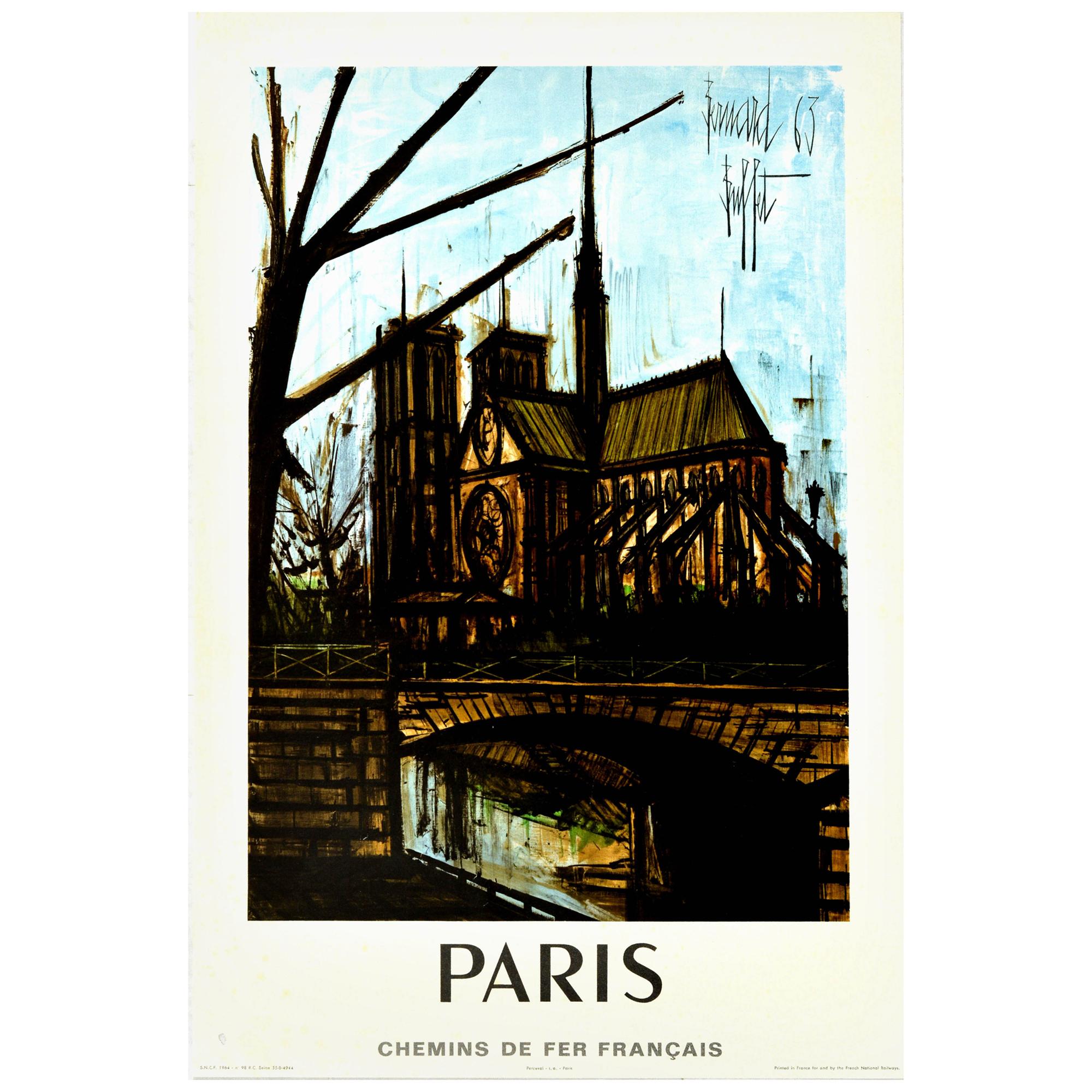 Original Vintage 1950s French Government Tourism Poster 'Notre-Dame ...