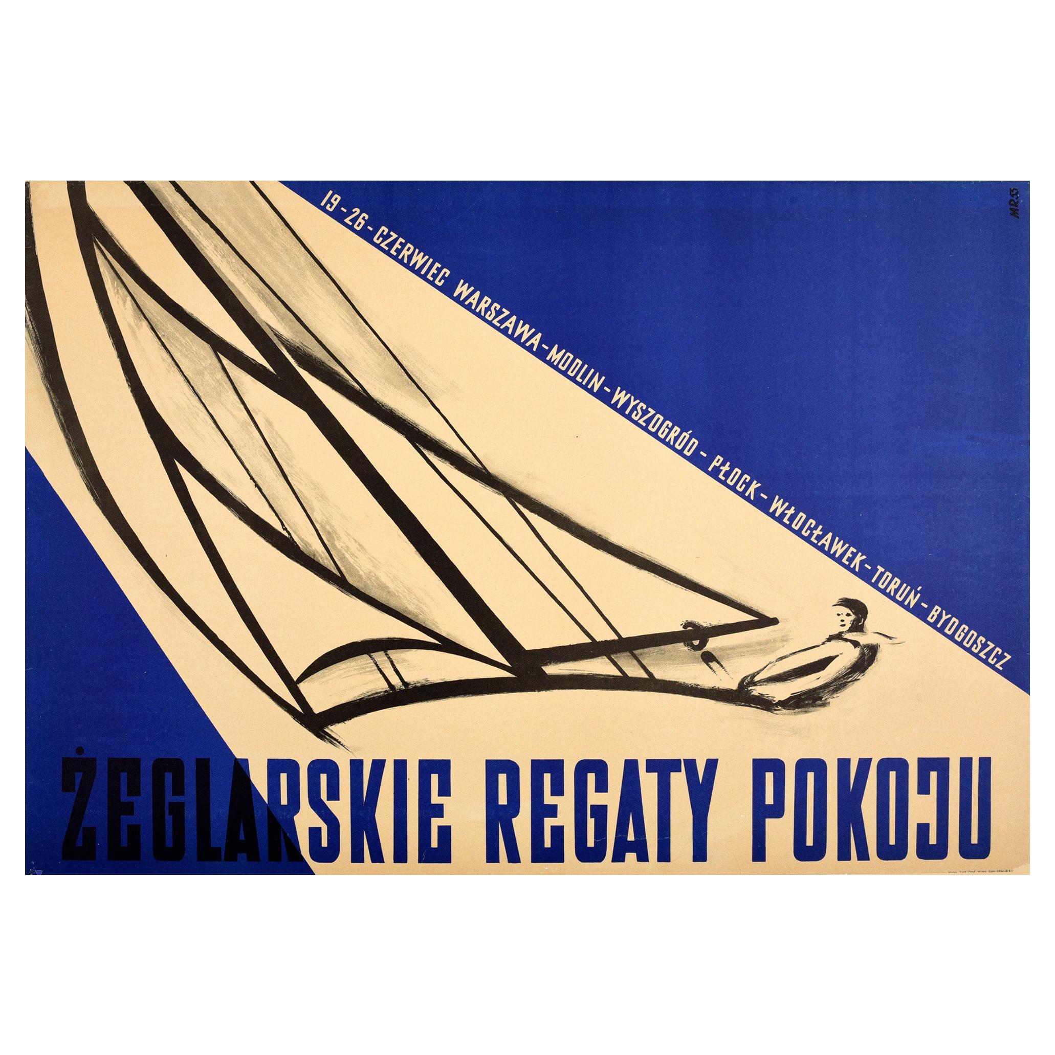 Original Vintage Sailing Event Poster for the Regatta of the Sun ...