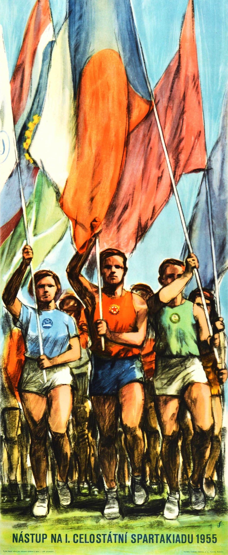 Original Vintage Poster Physical Education Sport Czechoslovakia ...