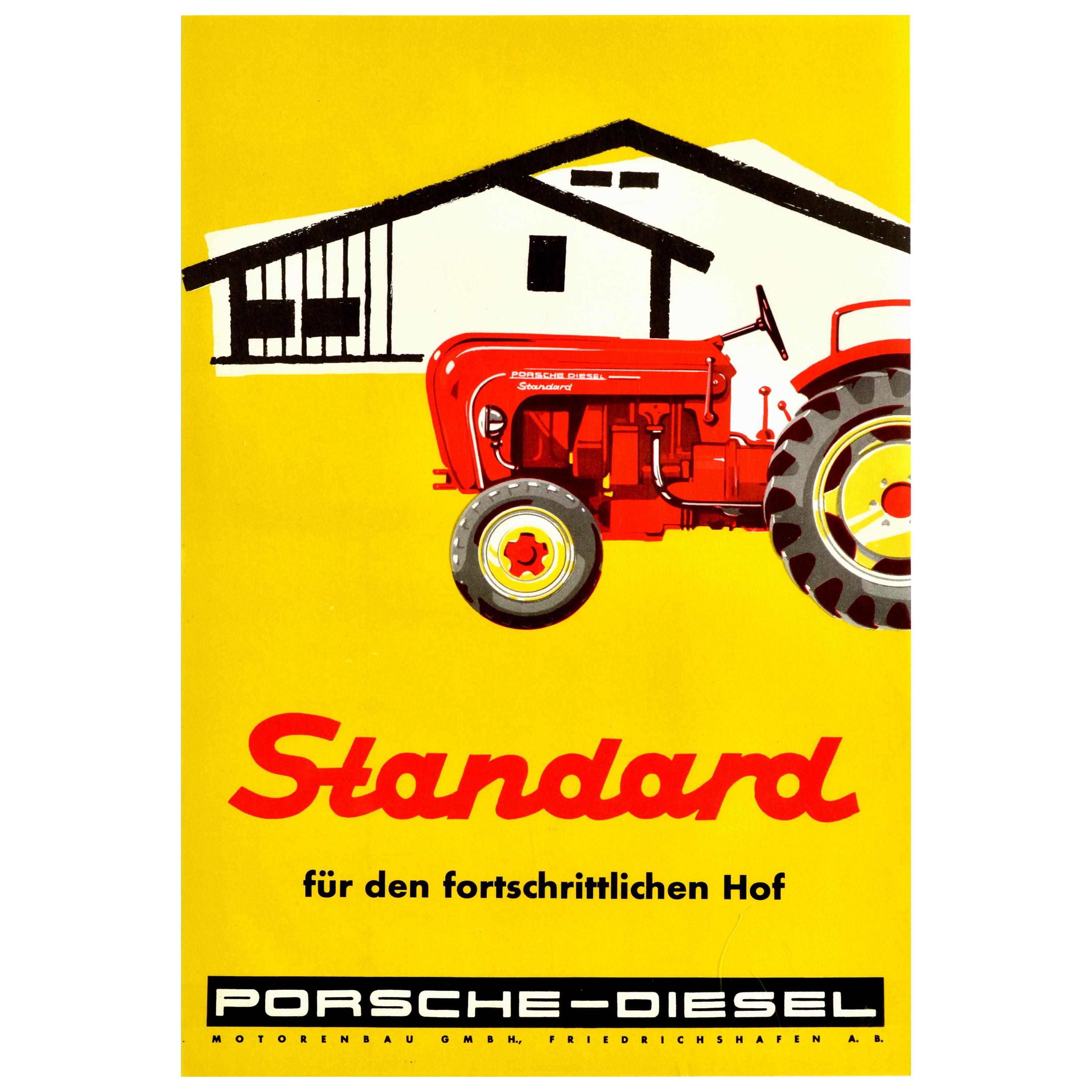 Original Vintage Poster Porsche Diesel Standard Tractor Farm ...