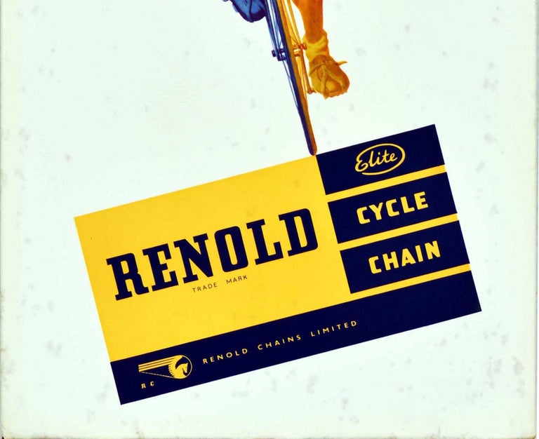 Original Vintage Poster Renold Elite Cycle Chain Abram Games Track Road ...