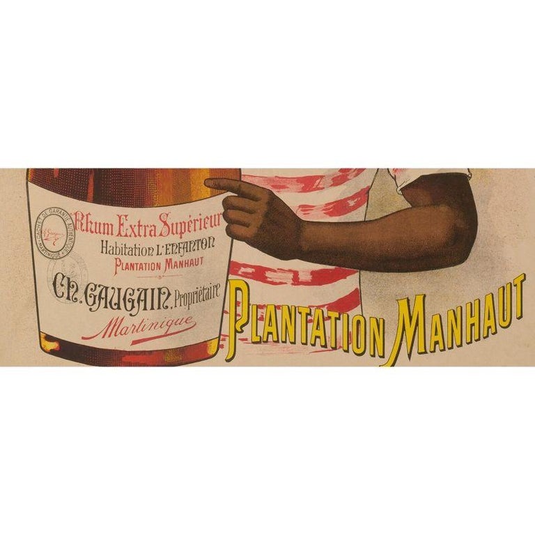 Original Vintage Rum Poster, Rhum, Martinique, West Indies, 1900 For ...