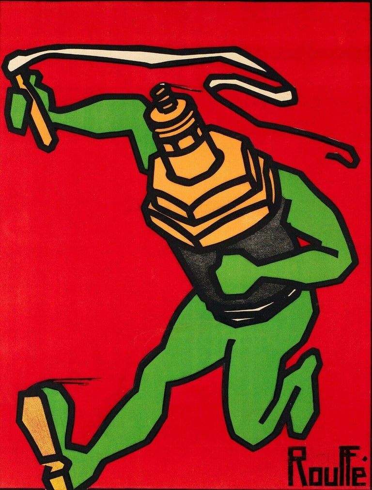 Original Vintage Poster-Rouffé-Colin Candle-Car-Motor, 1930 For Sale at ...