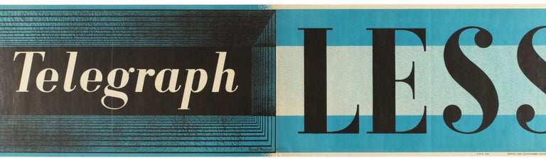 Original Vintage Poster Telegraph Less GPO Post Office WWII Modernist ...