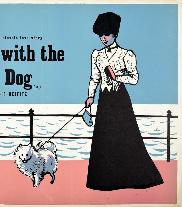 Original Vintage Poster The Lady With The Little Dog Classic Love Film ...