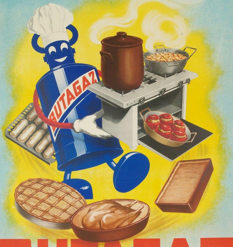Original Vintage Kitchen Poster, Butane Propane Gas, c.1950 For Sale at ...
