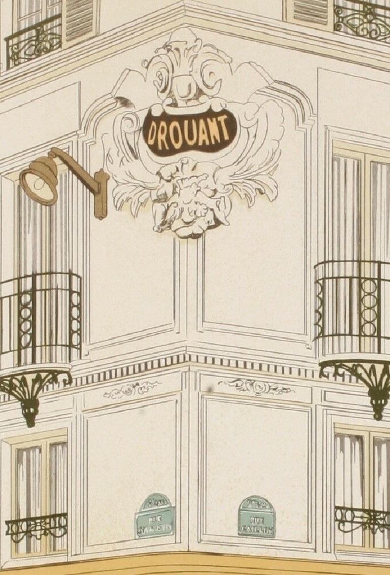 Denis Paul Noyer, Classic Car Print, Drouant Paris, Restaurant, 1979 ...