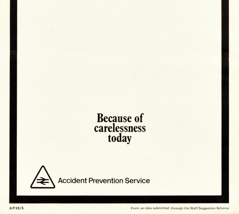 Original Vintage Public Safety Poster Tomorrow Is Cancelled British ...