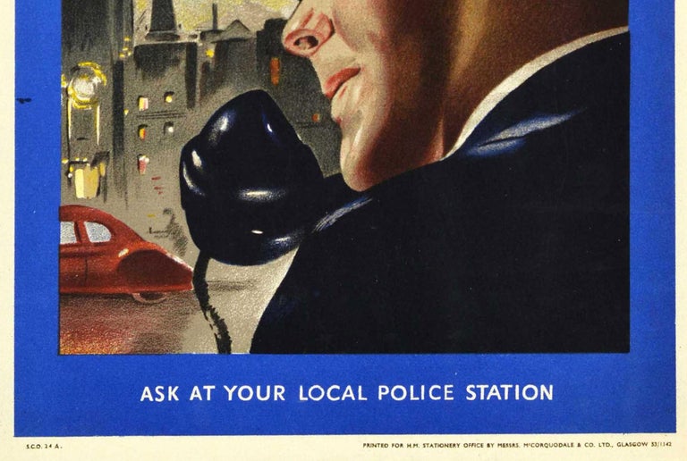 Original Vintage Recruitment Poster Join The Special Constabulary ...
