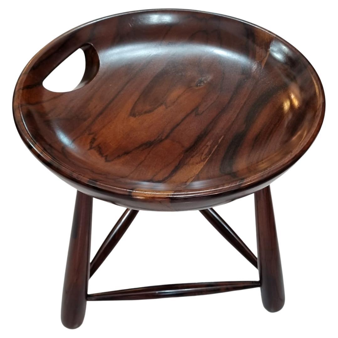 Original Vintage Sergio Rodrigues "Mocho Stool" in Brazilian Hardwood ...