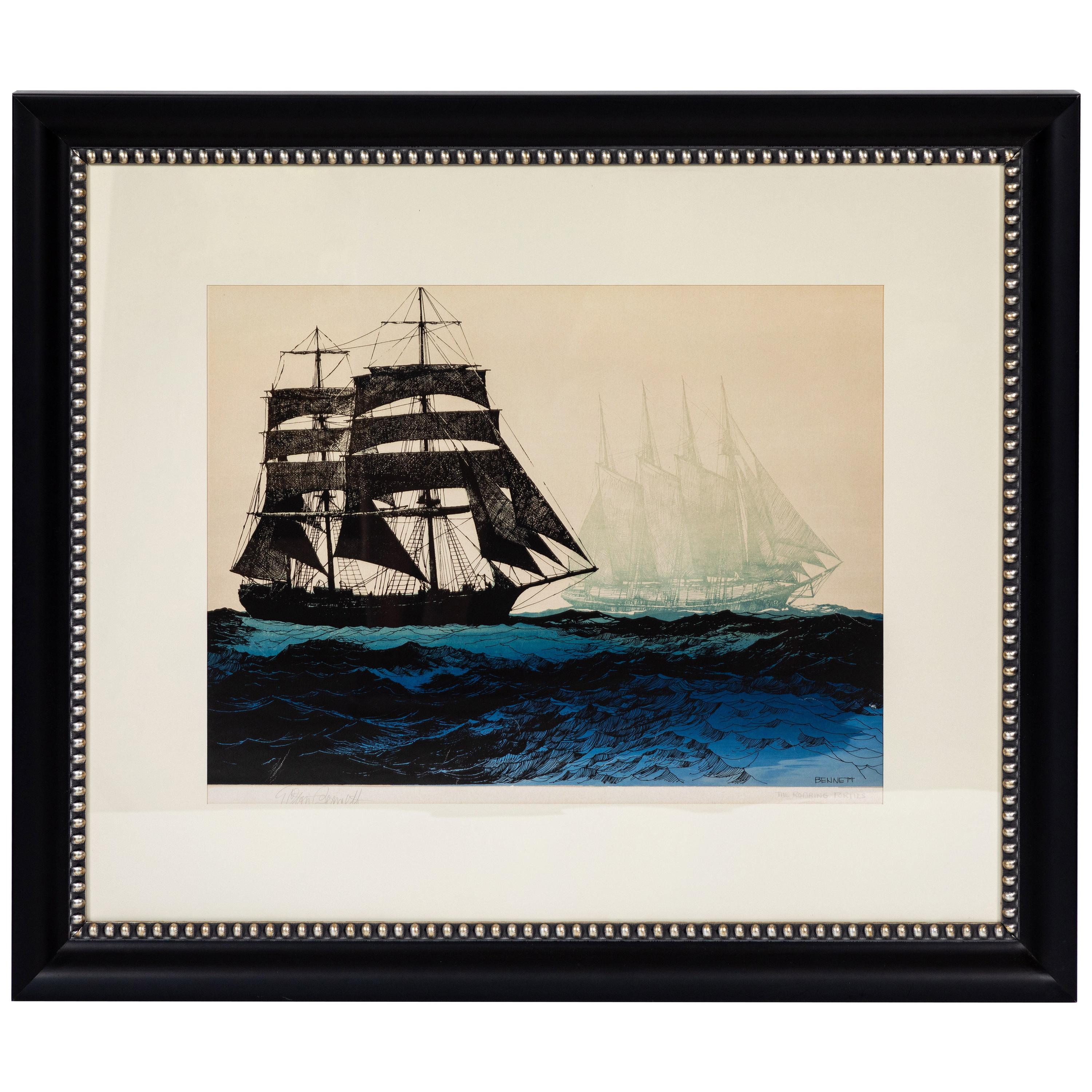 Original Vintage Silkscreen, Signed by Elton Bennett at 1stDibs