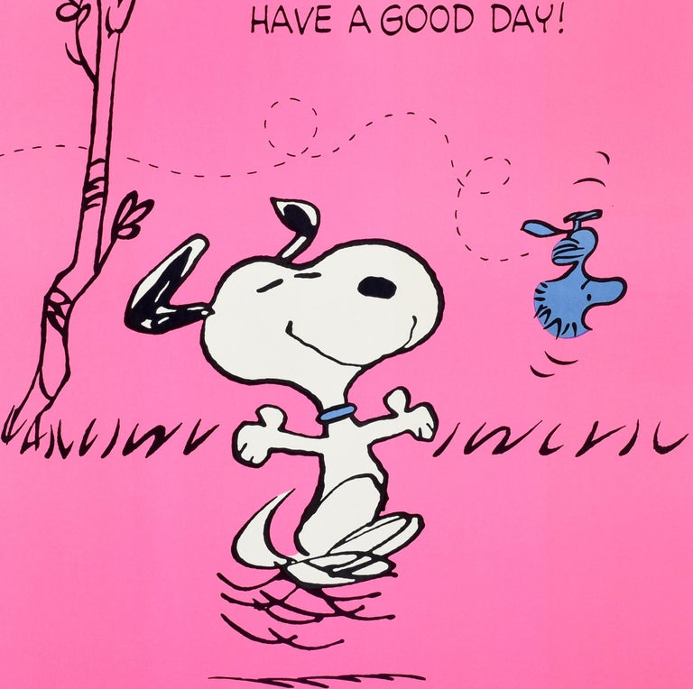 Original Vintage Snoopy Poster Have a Good Day Cartoon Art Dog ...