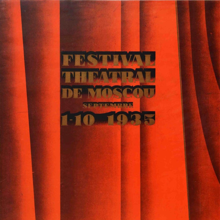 Original Vintage Soviet Advertising Poster Moscow Theatre Festival ...