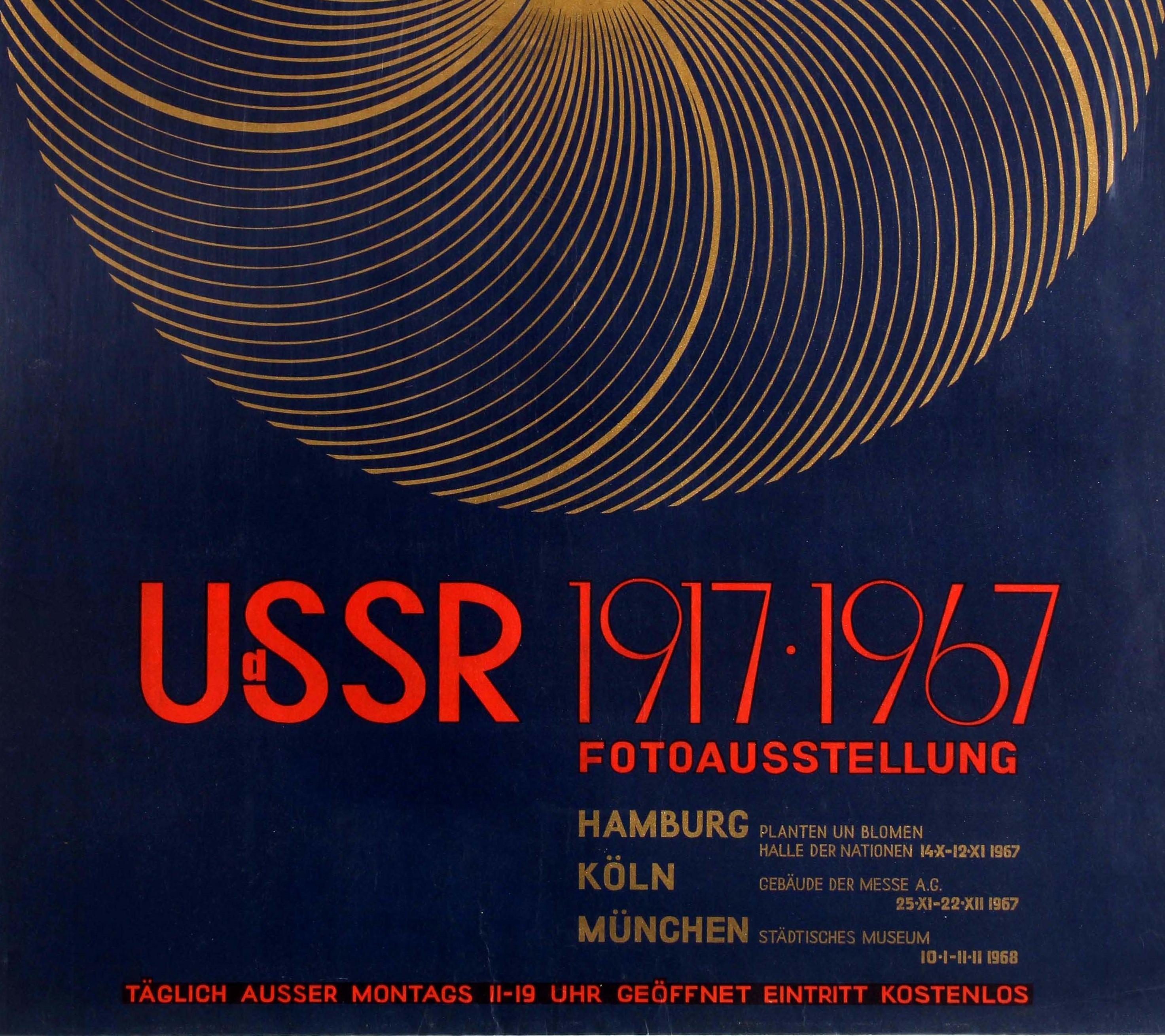Original Vintage Soviet Photography Exhibition Poster USSR 1917-1967 ...