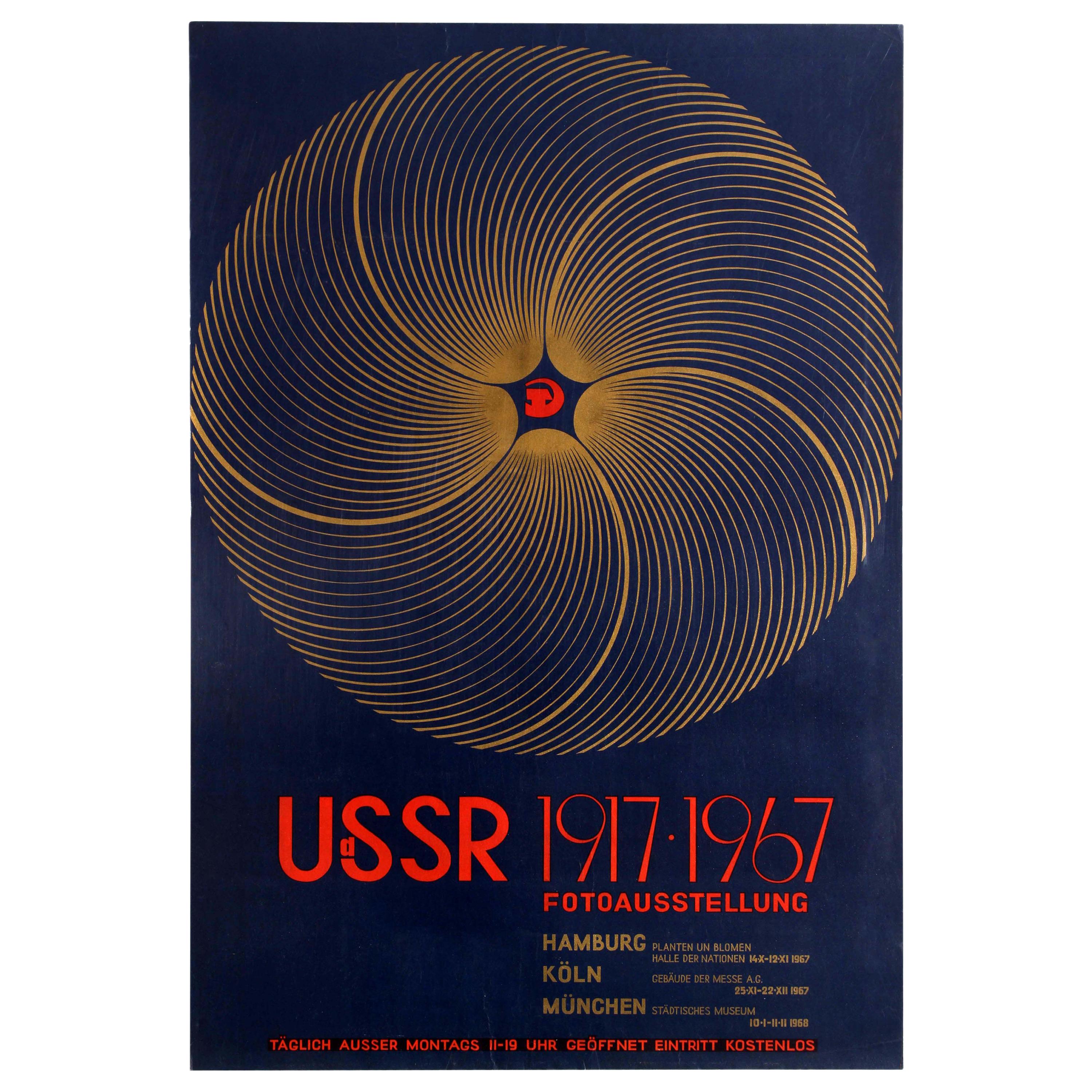 Original Vintage Soviet Photography Exhibition Poster USSR 1917-1967 ...