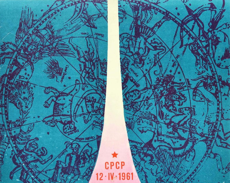 Original Vintage Space Poster Gagarin 12 IV 1961 Astronomy ...