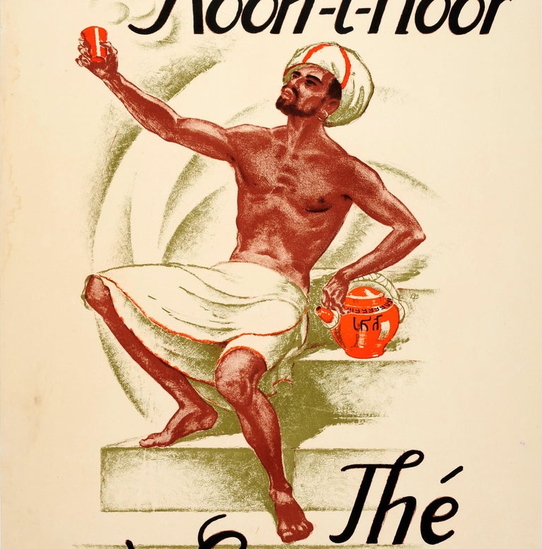 Original Vintage Sri Lanka Ceylon Tea Poster for Thé Kooh-i-Noor Thé De ...