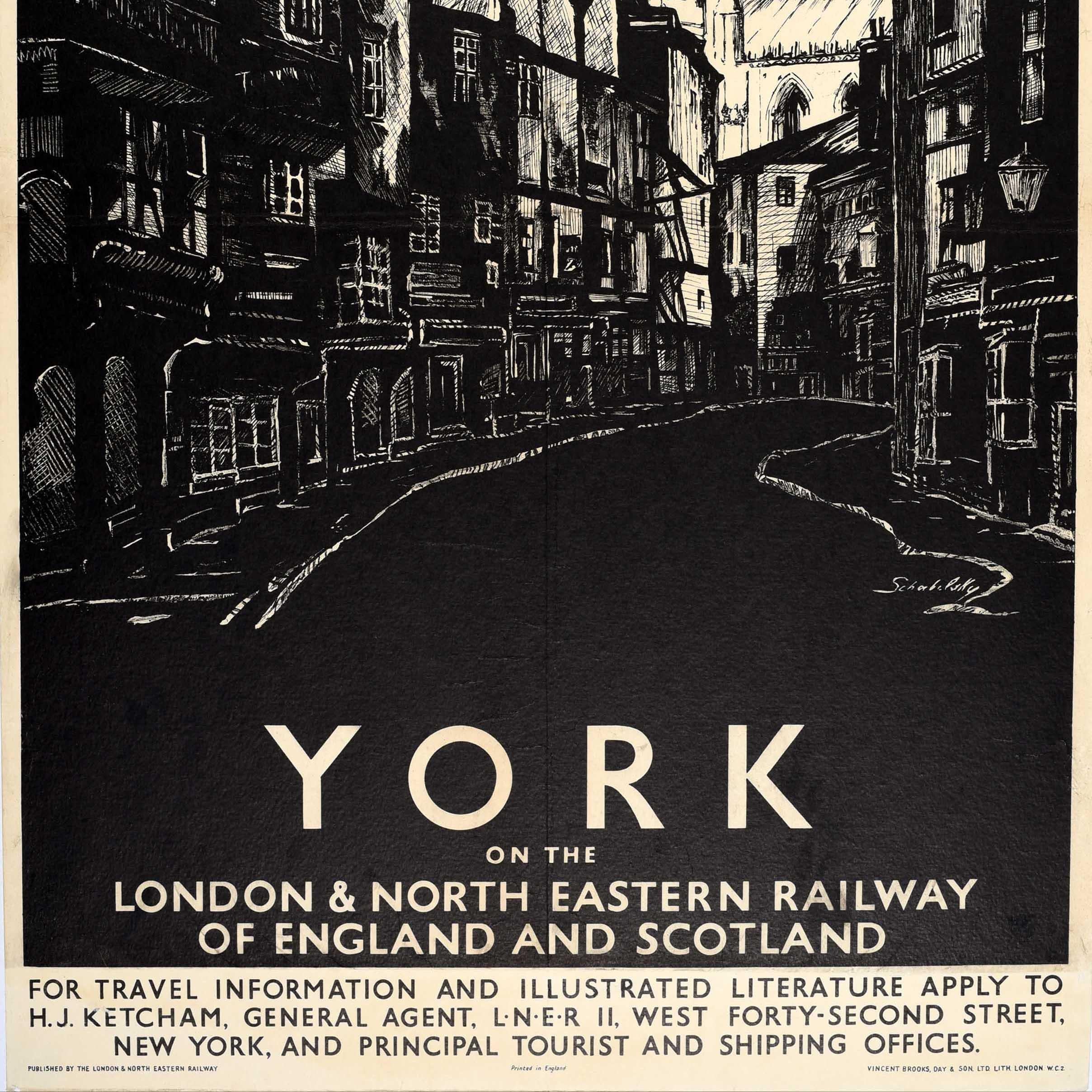 Original Vintage Train Travel Poster York Minster LNER Railway The ...