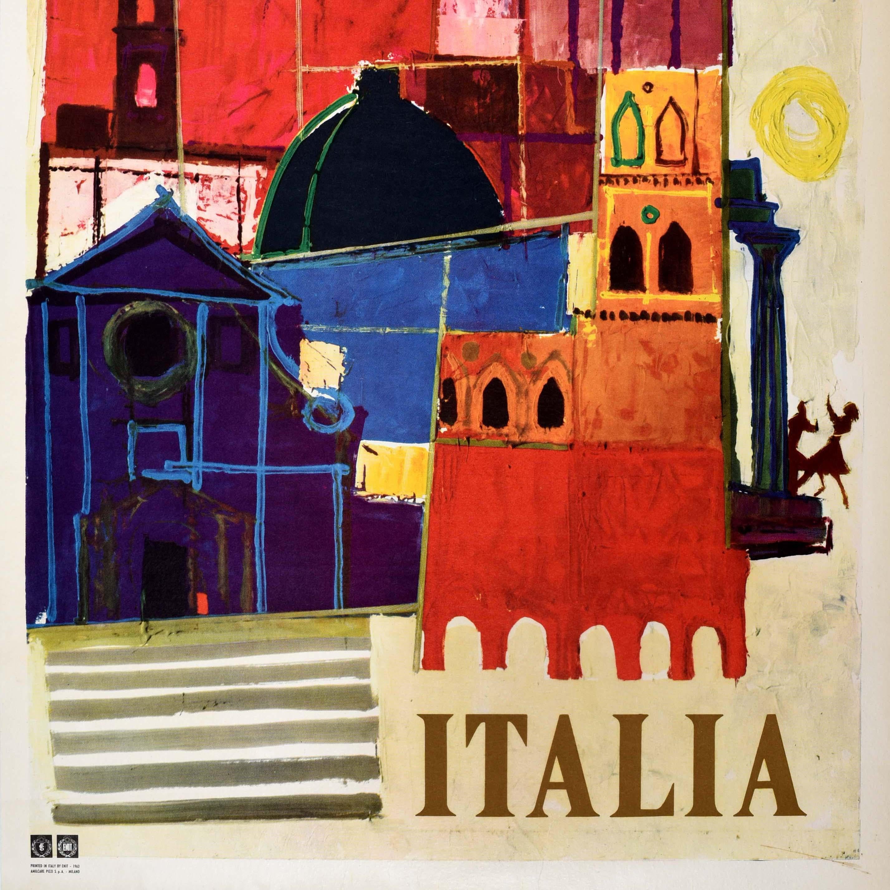 Original Vintage Travel Advertising Poster Italy ENIT Moroni Midcentury ...