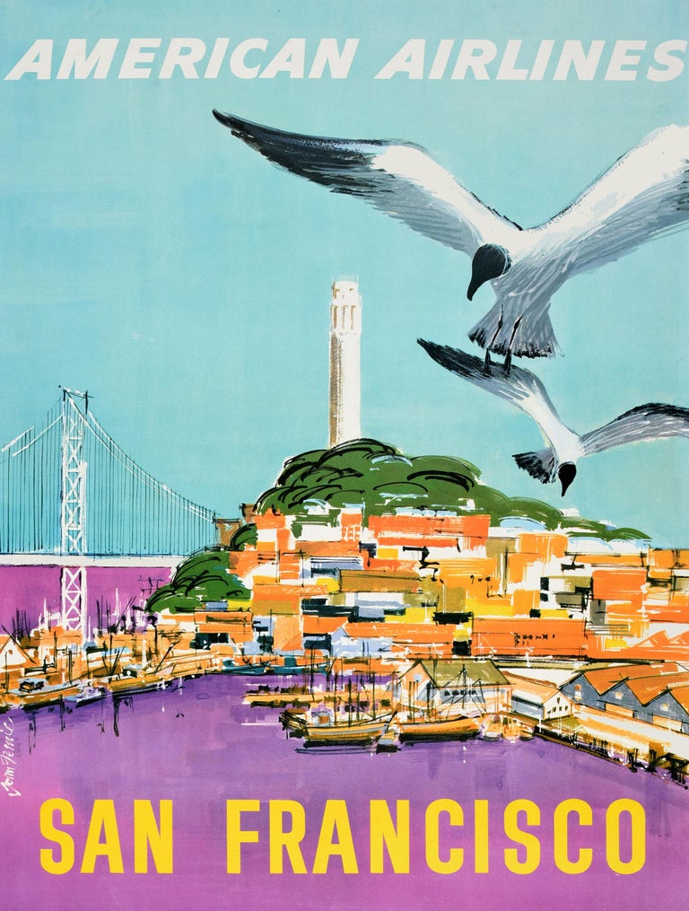 Original Vintage Travel Advertising Poster San Francisco American ...