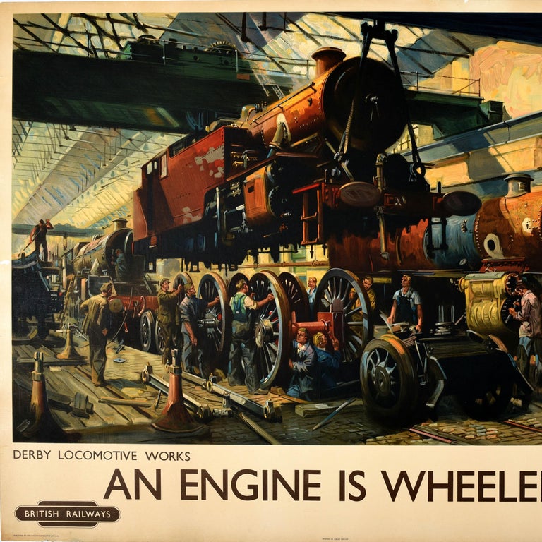 Original Vintage Travel Poster An Engine Is Wheeled British Railways ...