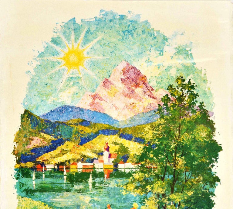 Original Vintage Travel Poster Austria Reinhart Wettach Mountain Summer ...