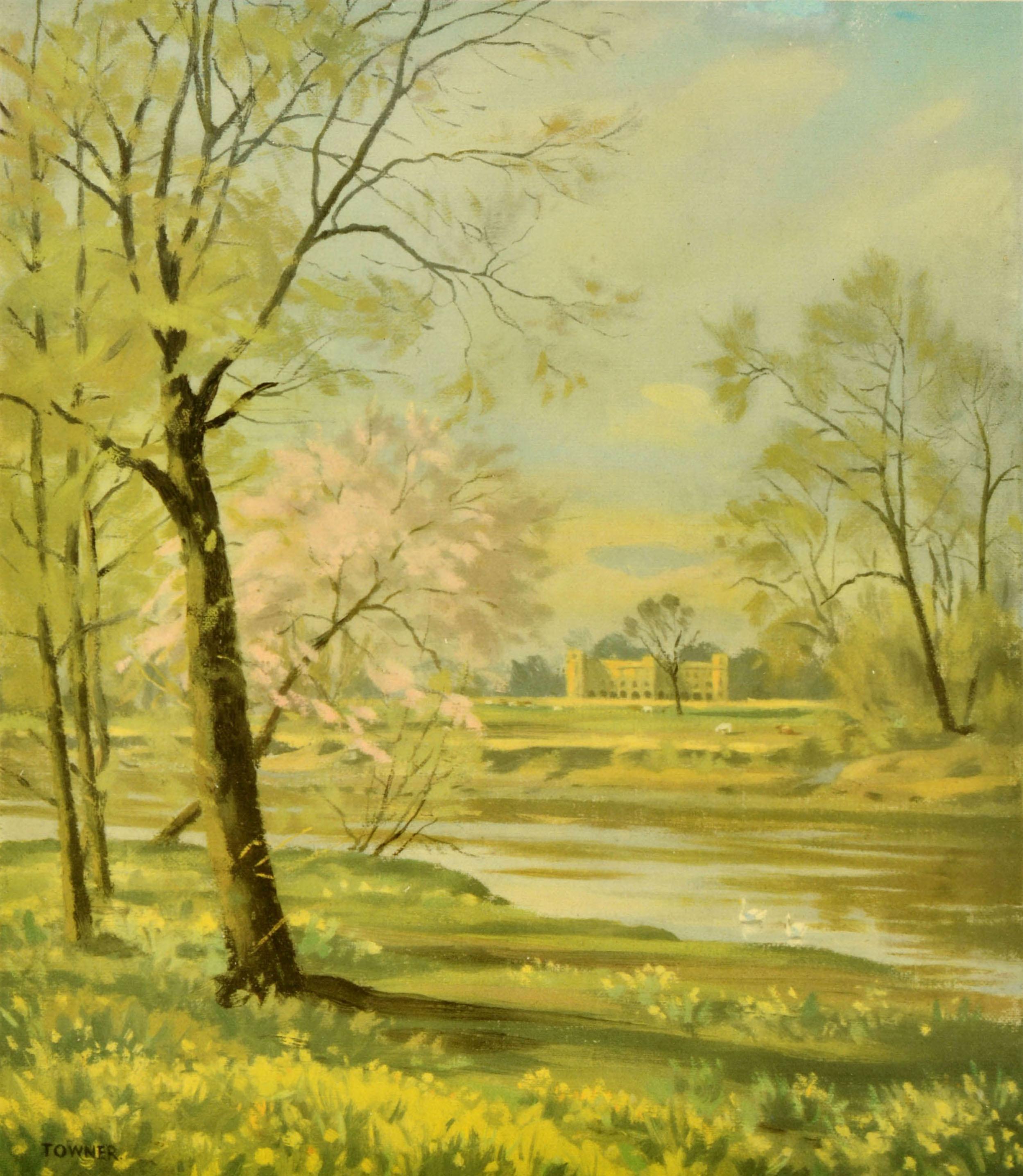 Original Vintage Travel Poster Britain In Spring Donald Towner United ...