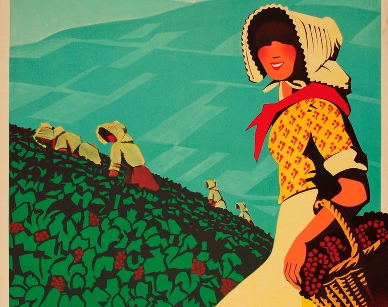 Original Vintage Travel Poster for La Champagne Wine Region France ...
