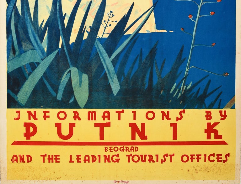 Original Vintage Travel Poster Jugoslavia Putnik Beograd Tourism ...