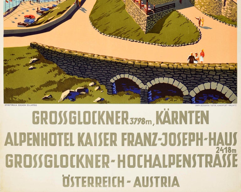 Original Vintage Travel Poster Kaiser Franz Joseph Haus Hotel Austria ...